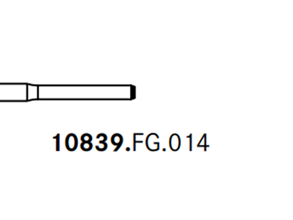 Komet 10839 End Cutting Diamond Crown Preparation Bur - Clinical ...